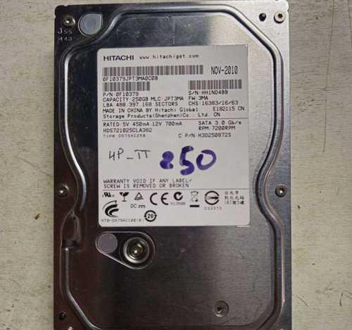 Жёсткий диск Hitachi 250 gb