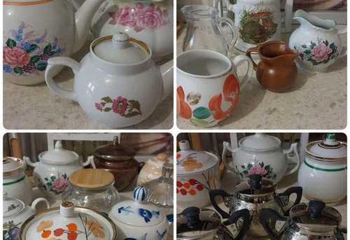 Фарфоровые чайники,молочники и сахарницы СССР