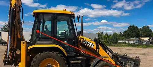 Стекло JCB 3сх India 2017- боковое заднее правое