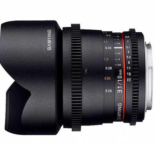 Объектив Samyang 10mm T3.1 ED AS NCS CS на Canon