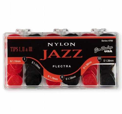 Dunlop 4700 Nylon Jazz I, II, III Медиаторы