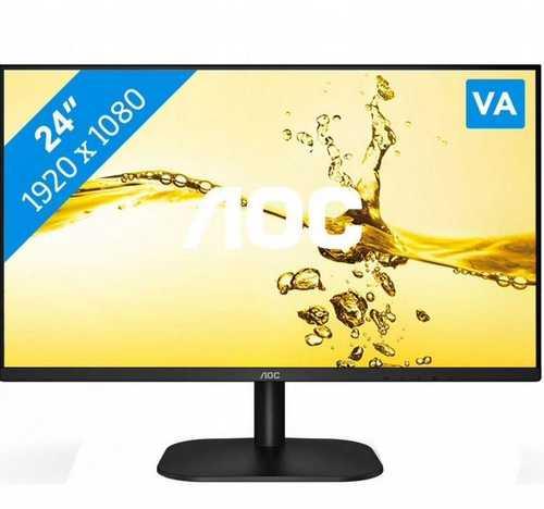 LCD AOC 23.8" 24B2XHM2 черный VA 1920x1080 75Hz 4ms 178/178 250cd 20M:1 hdmi vesa