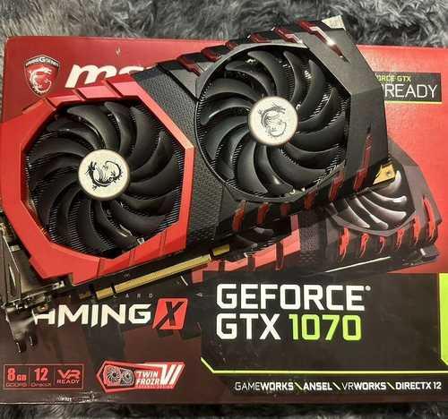 Видеокарта MSI GTX 1070 8gb