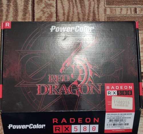 Видеокарта rx580 8gb PowerColor Red Dragon