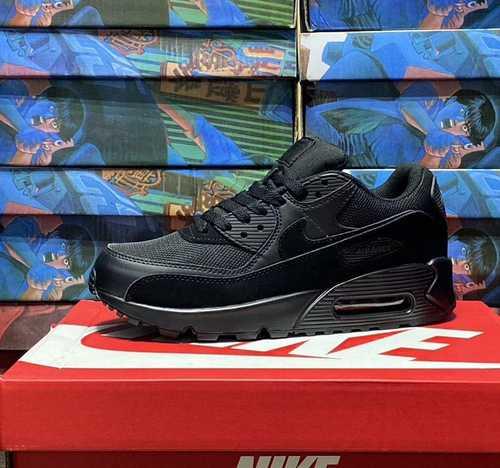 Кроссовки Nike Air Max 90 Black. Люкс (41-45)р