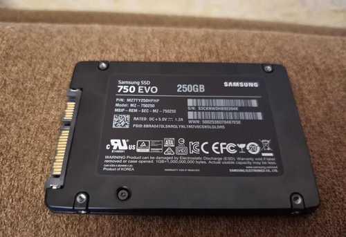 Ssd samsung 750 evo 250gb