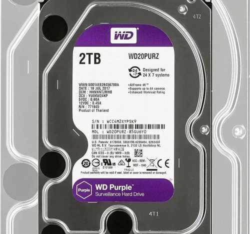 Жeсткий диск WD Purple WD20purz 2 TB