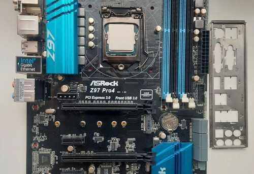 Связка игровая разгонная Asrock Z97 pro4 +i7 4770k