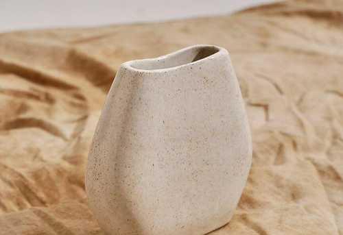 Плоская ваза керамика