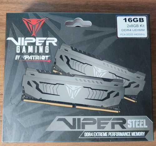 DDR4 Patriot Viper Steel 4400 мгц 16 гб