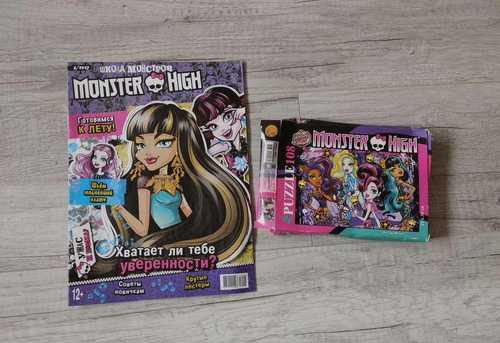 Новый журнал Monster high Школа монстров + пазл