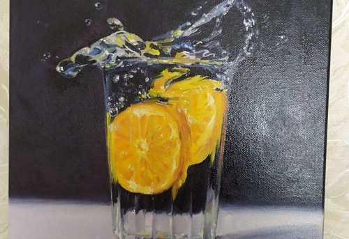 Картина маслом "Сочный апельсин" 30х40