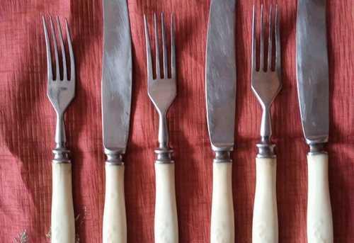 Ножи и вилки нержавейка 6 штук