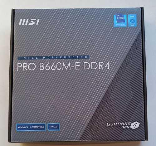 Материнская плата Msi pro b660m e ddr4