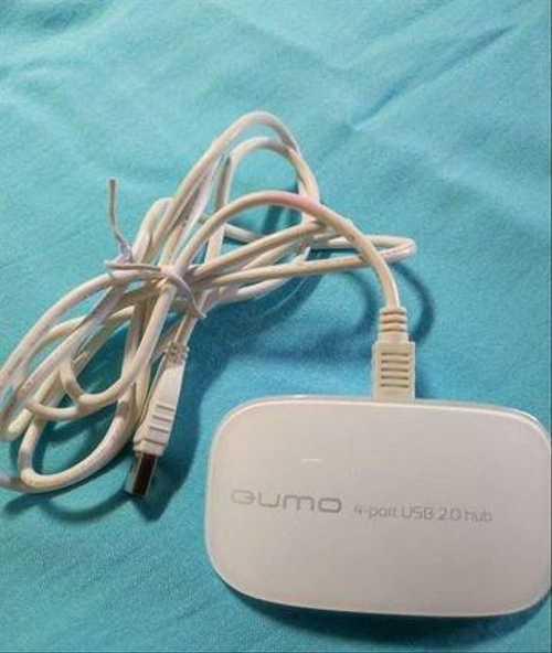 Разветвитель USB 2,0 4 порта qumo White Line