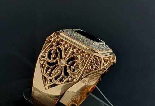 Перстень из комбинированного золота с фианитами