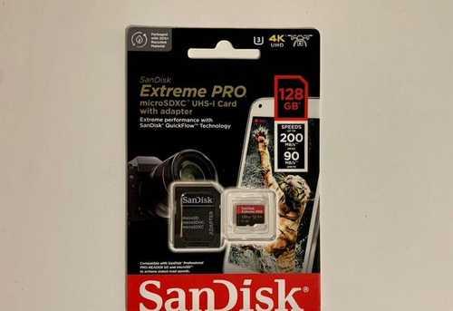 Sandisk 128 Gb Extreme PRO UHS-I Card with Adapter