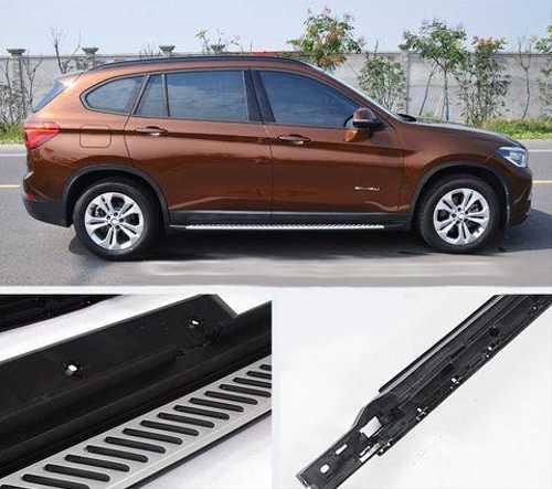 Подножки бмв. BMW x1 пороги. BMW x1 f48 пороги. Подножки на x1 f48. Пороги на БМВ х3 f25.