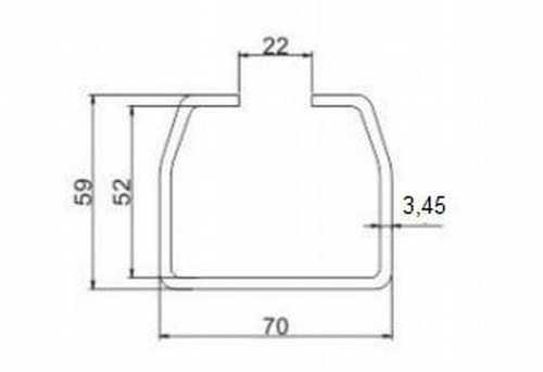 XLA Балка направляющая для откатных ворот (3.5mm)
