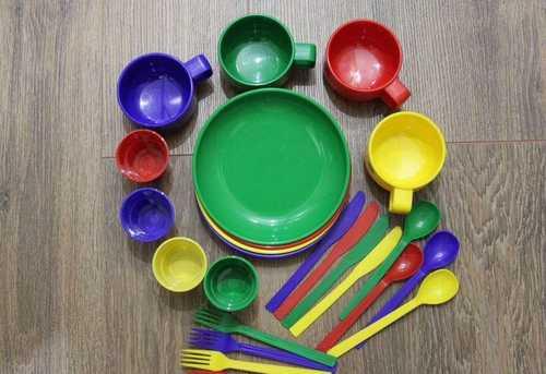 Набор пластмассовой посуды для пикника