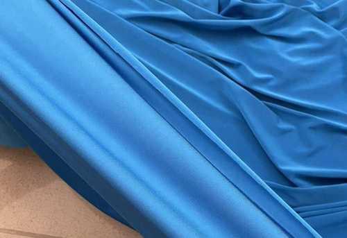 Трикотаж ткань голубой лазурный синий