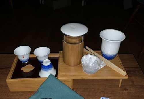 Китайское чаепитие набор дорожный 4 персоны