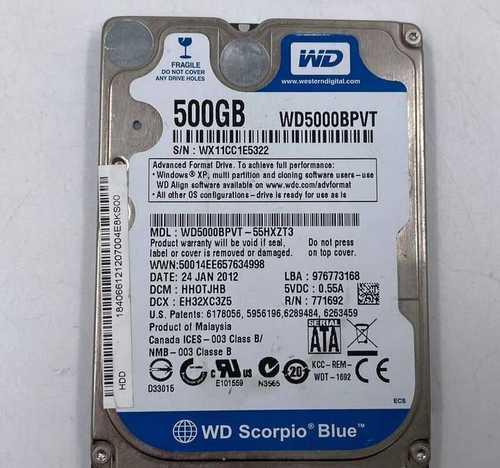 HDD диск wd blue 500gb