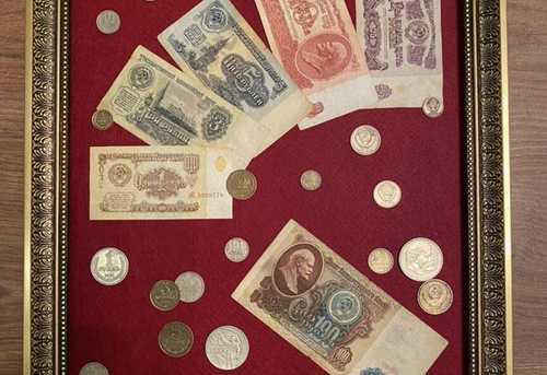 Панно Монеты и купюры СССР