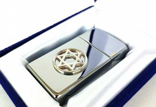 Zippo 1610 Slim High Polish Chrome Magen David