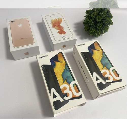 Коробки от iPhone 6S, iPhone 7, samsung A30