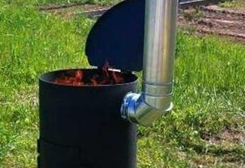 Печь для сжигания мусора Дымок 10-135 литров (4мм)