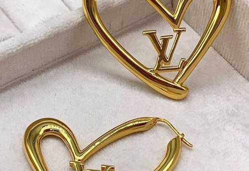 Золотые серьги Louis Vuitton