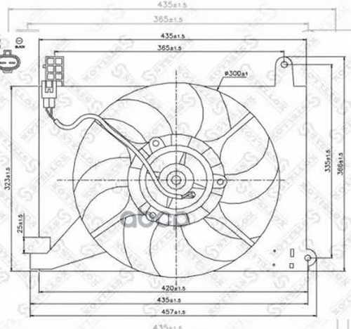 Вентилятор охлаждения Aveo 03-08