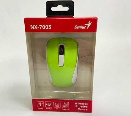 Мышь беспроводная Genius NX-7005 зелёная (green, G