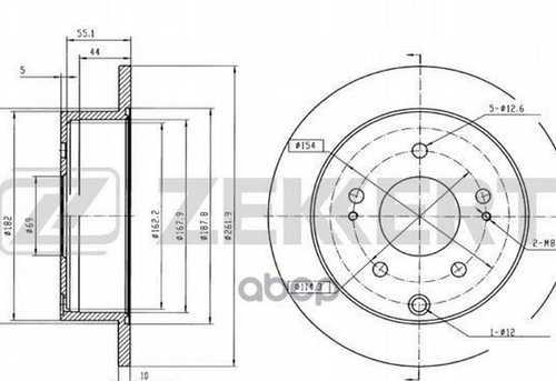 Диск торм. зад. Mitsubishi Galant IX 03- bs-582