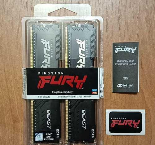 Kingston fury Beast DDR4 64 Gb (2x32)