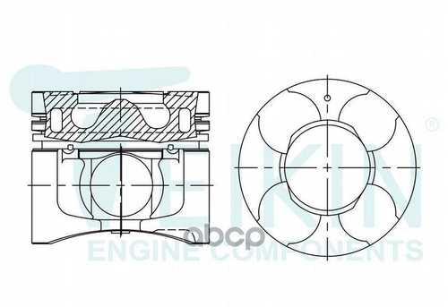 Поршень без колец Mitsubishi 4D56T cdri alfin d