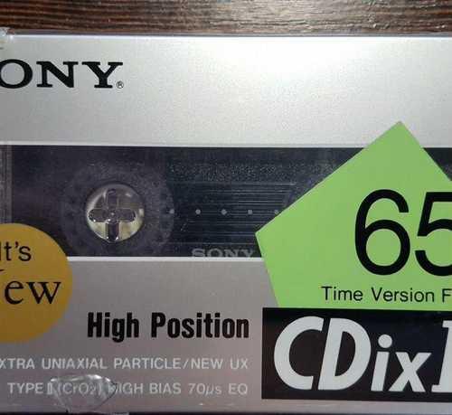 Аудиокассета sony CDix II 65 редкая