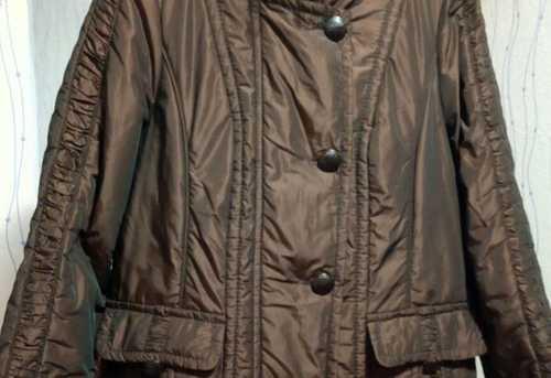 Женская куртка, размер 48, шоколадного цвета