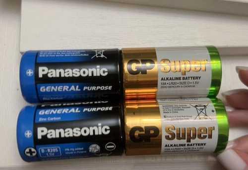 Батарейки D большие Panasonic GP Super