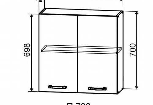 Гарда П 700 шкаф верхний (Пурпур/корпус Серый)
