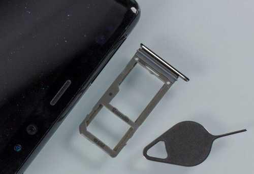 Лоток симкарты Samsung Note 8 черный
