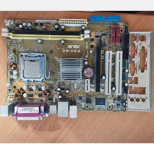 Материнская плата asus P5N-MX, LGA775 с процессоро