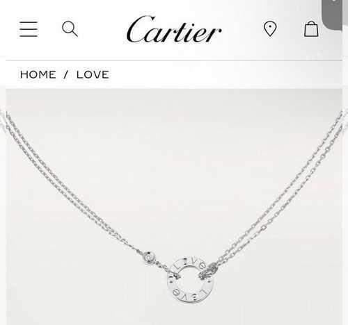 Колье Cartier Love оригинал новое