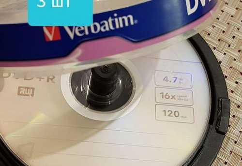 Оптические диски для записи verbatim DVD-R 4.7 3шт