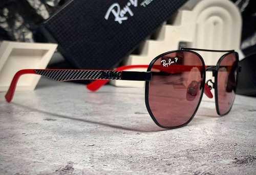 Очки Ray Ban Ferrari красные