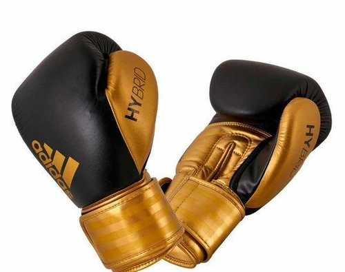 Боксерские перчатки Adidas Hybrid 200 чернозолотые