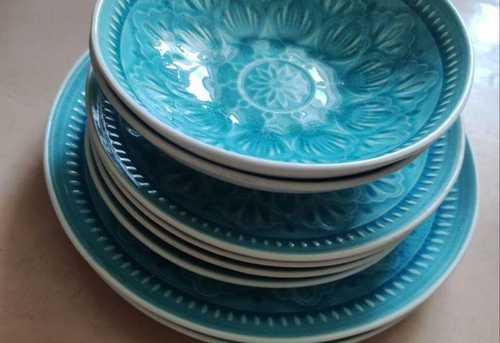 Посуда тарелки блюдце керамика набор