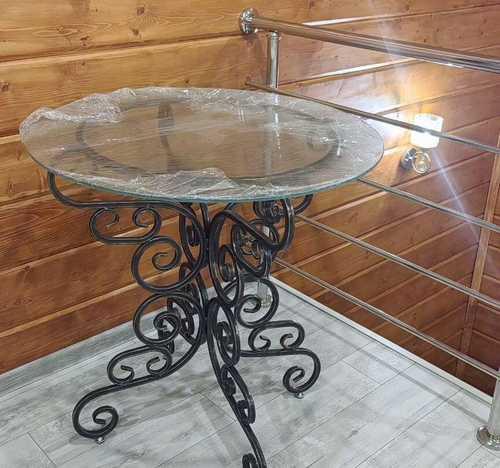 Стильный круглый журнальный столик, 80 см, ручная