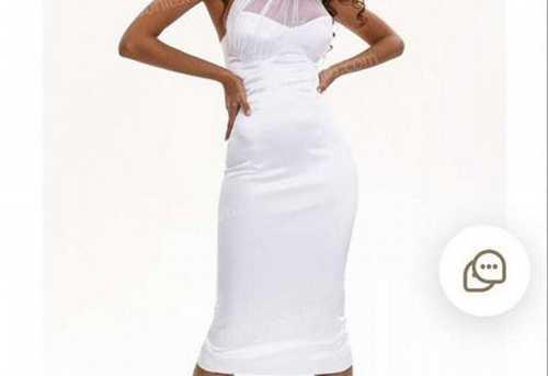 Белое вечернее платье 44
